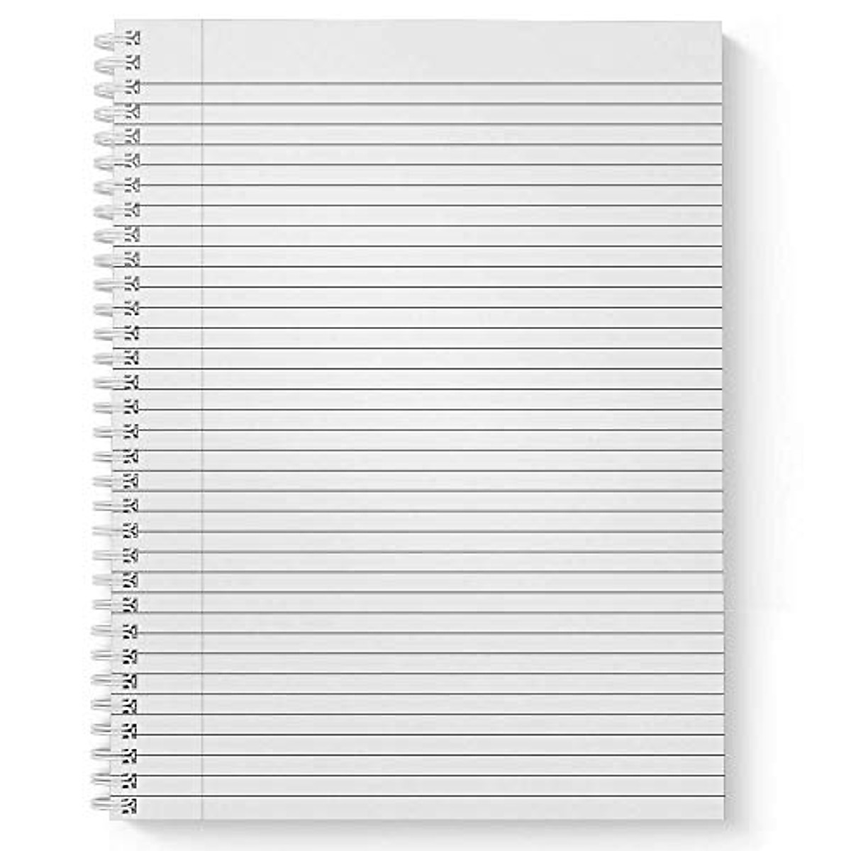 Softcover Festive Floral 8.5" x 11" Spiral Notebook/Journal, 120 College Ruled Pages, Durable Gloss Laminated Cover, White Wire-o Spiral. Made in the USA