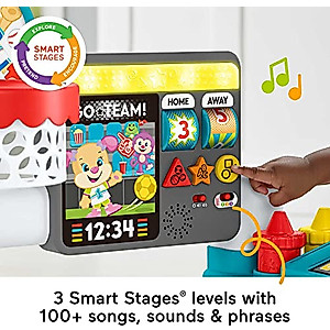 Fisher-Price Laugh & Learn Toddler Learning Toy, 4-In-1 Game Experience Sports Activity Center With Smart Stages For Ages 9+ Months