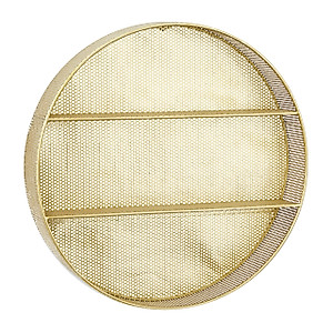 CosmoLiving by Cosmopolitan Metal Round 2 Shelf Wall Shelf, 28" x 5" x 28", Gold