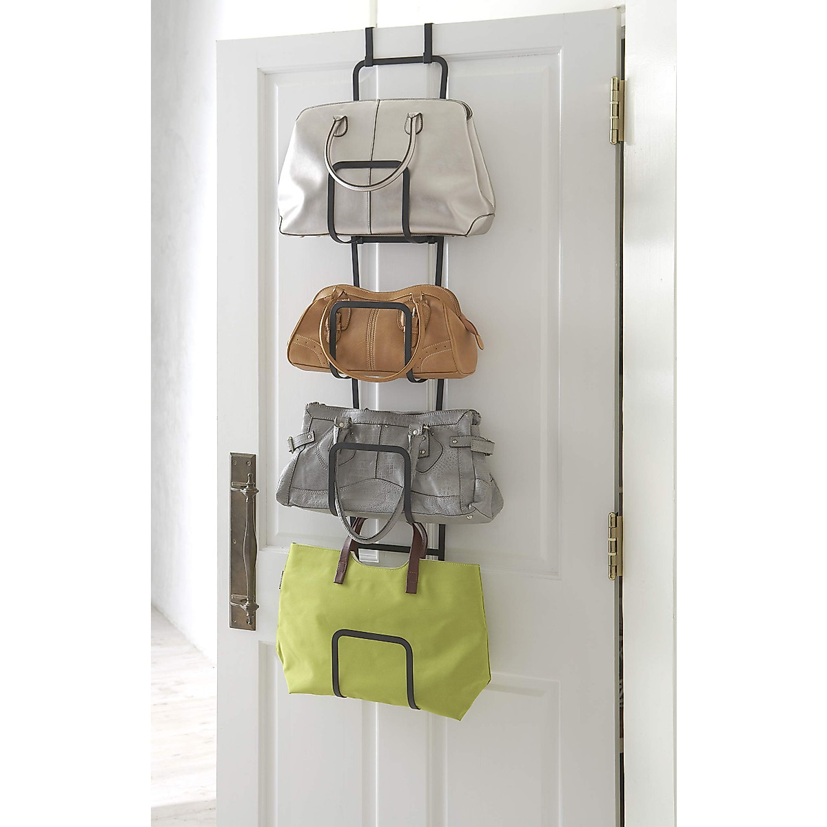 Yamazaki Bag Holder, Steel, Black, Anpassbar