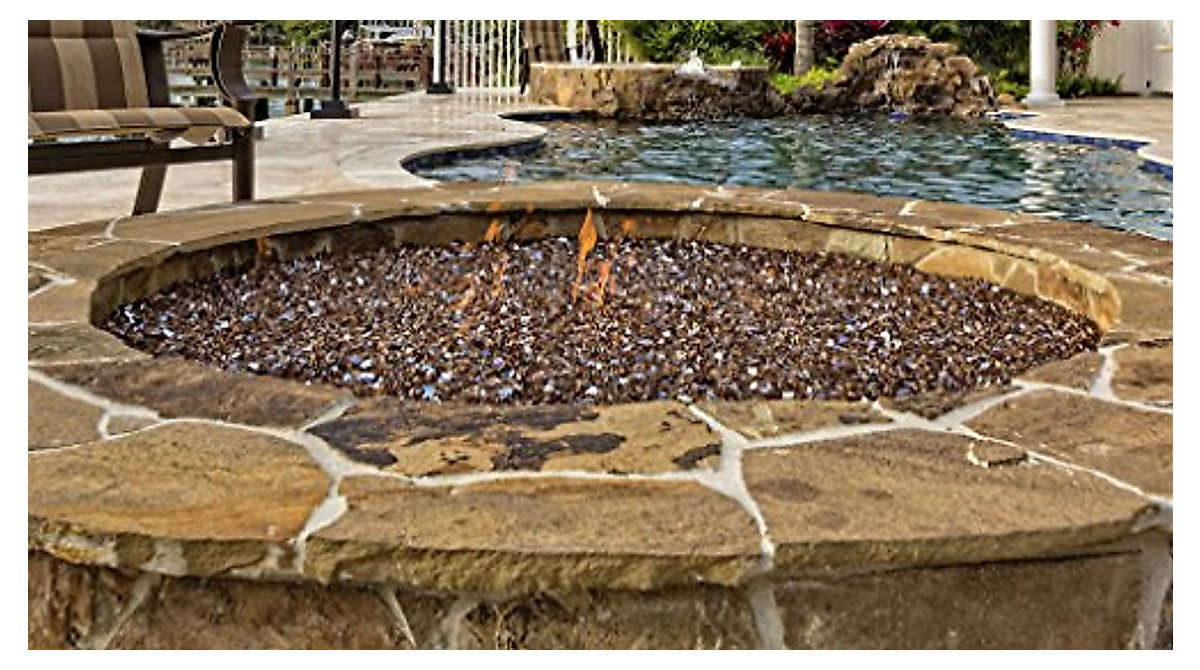 Green Reflective Fire Glass for Fire Pits & Fireplaces