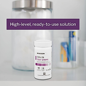 McKesson OPA/28 Test Strips for Concentration Indicator, Single Use, 50 Count, 1 Pack