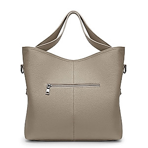 YALUXE Genuine Leather Hobo Bags for Women Slouchy Tote Handbag Purse Crossbody Bag Top Handle Shoulder Bag