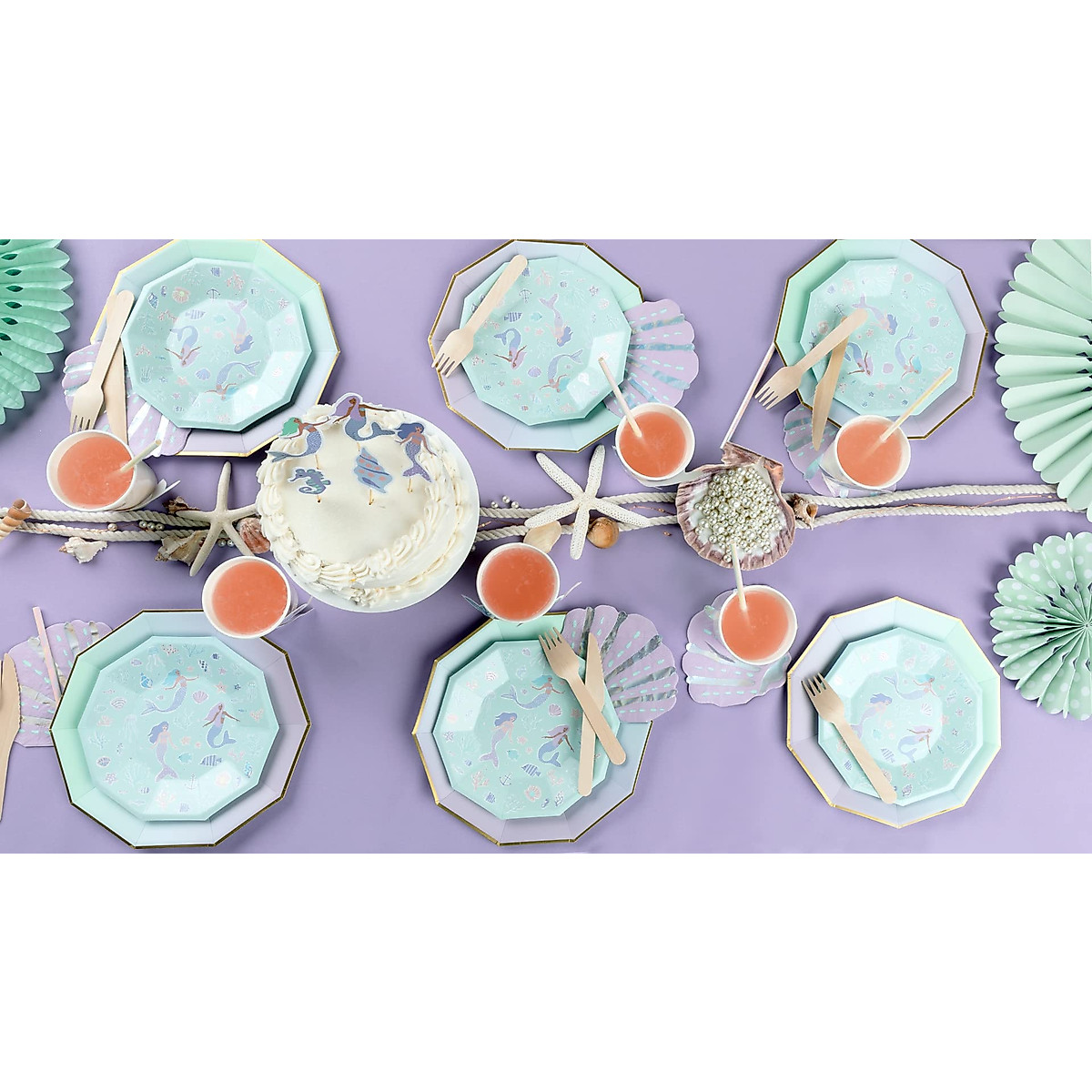 Coterie Unicorn Party Cups (Set of 10) - Party Cups For Unicorn Party, Birthday Party, Baby Shower - Unicorn Party Supplies | 9oz Iridescent Cups with Glitter Stick-On Unicorns | Paper