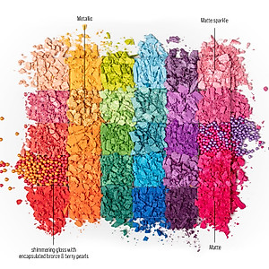 Tintark 30 Colors Makeup Eyeshadow Palette for Beauty & Matte Metallic Shimmer Pearl Glitter Eye Shadow Pallet & Rainbow Colorful Eye Makeup for Girls & Highly Pigment Eyeshadow Cosmetics