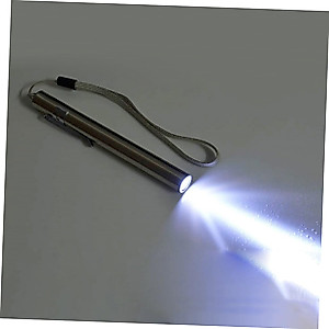 BUGUUYO Medical Pen Light LED Flashlight Pocket Flashlight Camping Flashlight Handheld Flashlight Waterproof Flashlight USB Charging Flashlight LED Pen Light Hiking Flashlight Silver