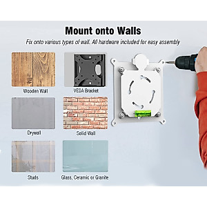 ElecGear Magnetic Wall Mount for Xbox Series S, Metallic Mount with Magnet and Built-in Spirit Level - Mount XSS Vertically, Horizontally or Under Desk