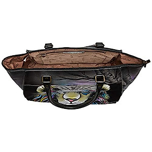 Anna by Anuschka Tote Bag | Genuine Leather | Large, Lion Pride