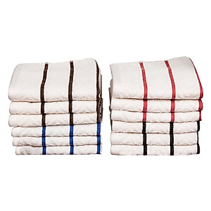 Bedford Home Kitchen Dish Cloth Set, 16-Pack Reusable Kitchen Rag Dish Towels Washcloth for Cleaning and Drying