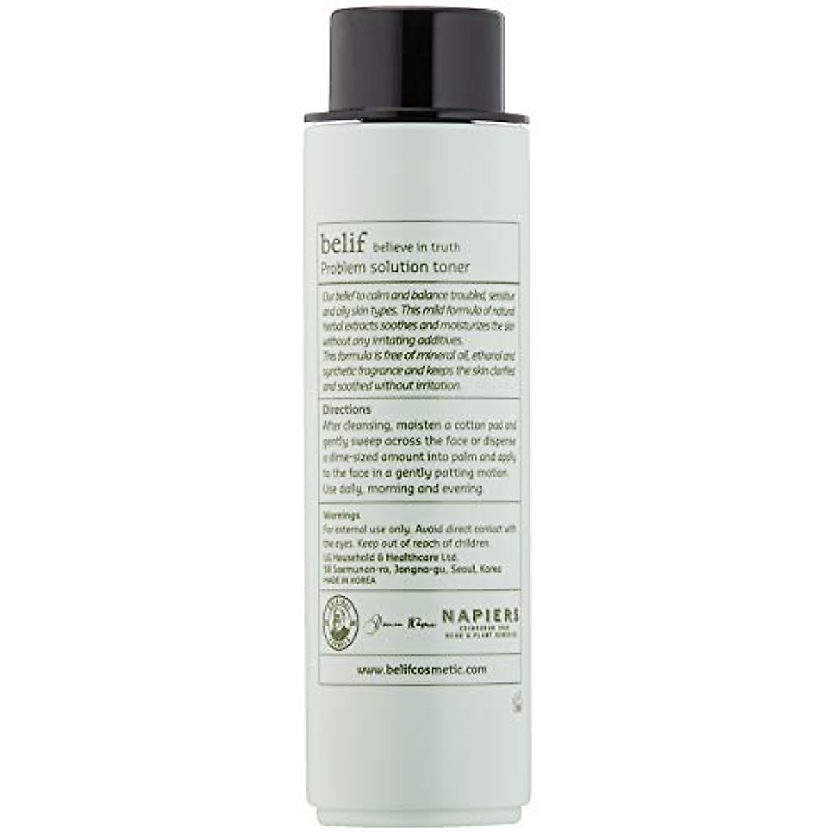 belif Problem Solution Toner | Facial Toner for Acne-Prone & Oily Skin | Antioxidants & Tea Tree Oil Soothes Blemishes & Prevents Future Breakouts | Sensitive Skin Toner for Women & Men | 6.75 Fl Oz