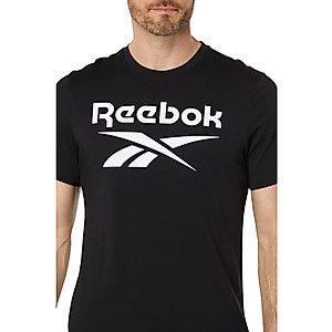 Reebok Men's Standard Big Logo Tee, Black, Large