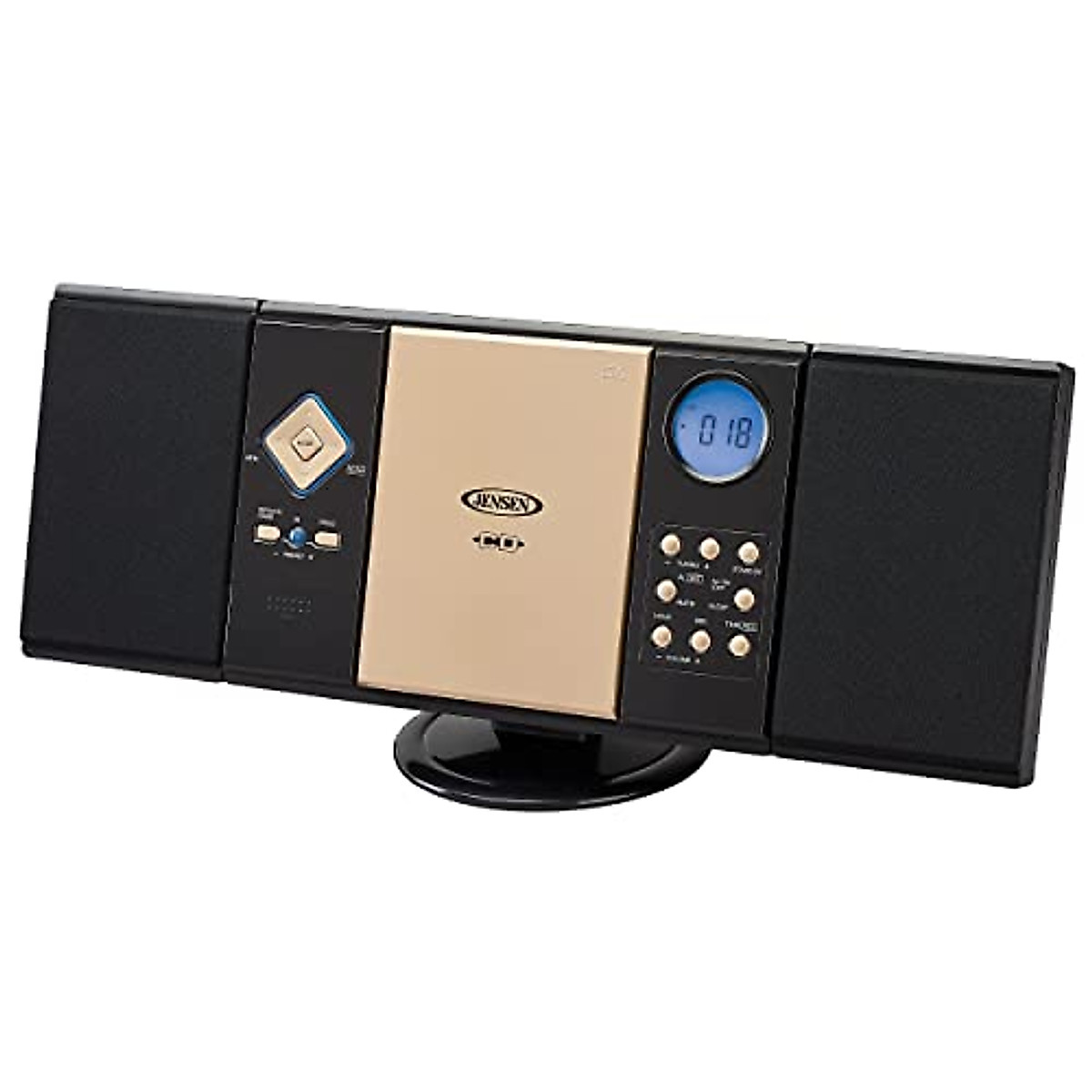 Jensen JMC-180C Champagne Wall Mountable CD Shelf System with Digital AM/FM Stereo Receiver and Remote