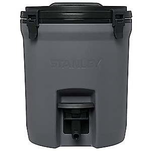 Stanley Adventure Water Jug, 2 Gallon Camping Water Container with Spigot, Leakproof BPA-Free Beverage Cooler with Double Wall Foam, Charcoal, Outdoor and Camping Essentials