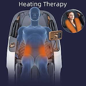 MassaMAX 4D Massage Chair, Full Body Recliner with Zero Gravity, Electric Extendable Footrest, Deep Yoga Stretch, AI Voice Control, Automatic Body Scan, Foot Rollers, and Heat (MT339-Space White)