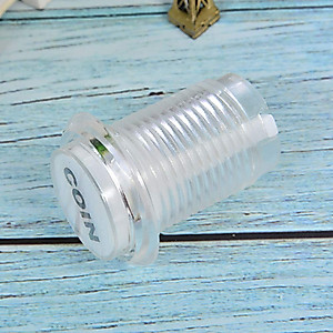 Comimark 1 Set 5V LED Illuminated Push Button 1P/2P Player Start Buttons 33mm(White)