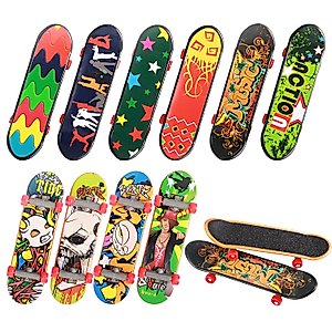 HEHALI 18pcs Finger Skateboards for Kids Mini Fingerboards Finger Toys Hand Skateboard Party Favors, Birthday Creative Gifts (12 Normal + 6 Matte)