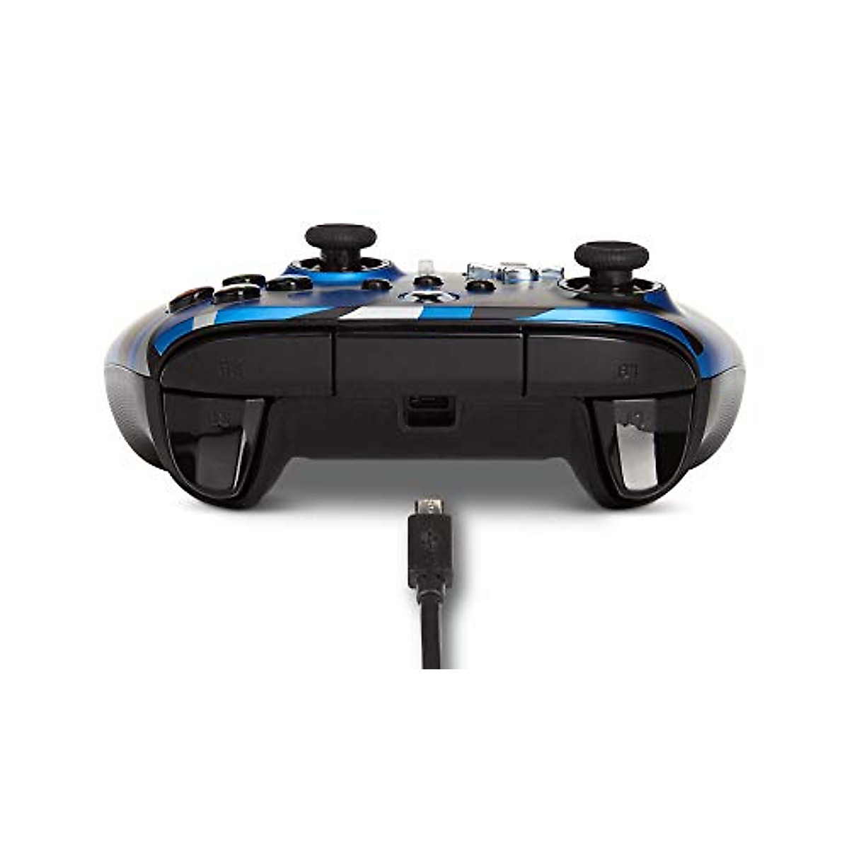 PowerA Enhanced Wired Controller for Xbox Series X|S - Metallic Blue Camo, gamepad, wired video game controller, gaming controller, Officially Licensed for Xbox