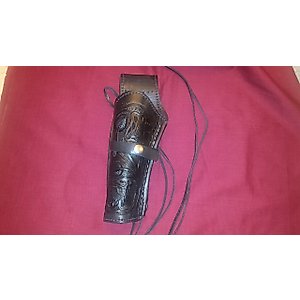 Black Left Handed Tooled Holster