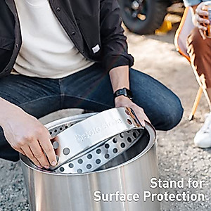 Solo Stove Ranger Backyard Bundle 2.0 | Incl. Ranger Smokeless Fire Pit, Stand, Shield, Shelter and Lid, Portable for Wood Burning, Removable Ash Pan, Stainless Steel, H: 15.25in x Dia: 15in, 21.5lbs
