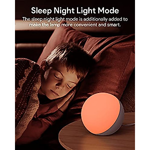 Smart Table Lamp, Dimmable Desk Lamp with App / Voice Control, LED RGB Color Changing Touch Lamp, Night Lamp for Bedroom Compatible with Alexa and Google Home
