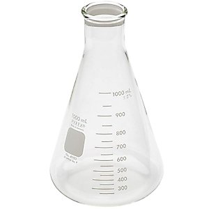 PYREX 1L Narrow Mouth Erlenmeyer Flasks with Heavy Duty Rim, Ea