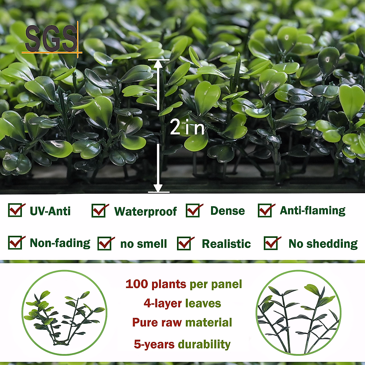 Bybeton Artificial Grass Backdrop Wall,10"x 10"(16Pcs) UV-Anti Boxwood Hedge Topiary Wall Panels for Indoor Outdoor Privacy Protected and Garden,Balcony,Privacy Fence Screen décor