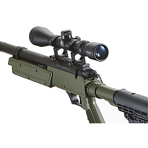 Powerful MB13 APS SR-2 Metal Bolt Airsoft 450 FPS Single Bolt Action Sniper Rifle with 3X Scope, Speed Loader and 0.20g 6mm BBS, Color Green