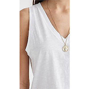 Madewell Women's Whisper Cotton V-Neck Tank, Optic White, M