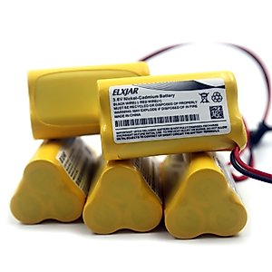 elxjar (5-Pack) 3.6V 900mAh AA ELB-B001 NiCad Battery Replacement for Lithonia Unitech 0253799 ANIC1566 ELBB001 AA900MAH Emergency/Exit Light/Fire Exit Sign