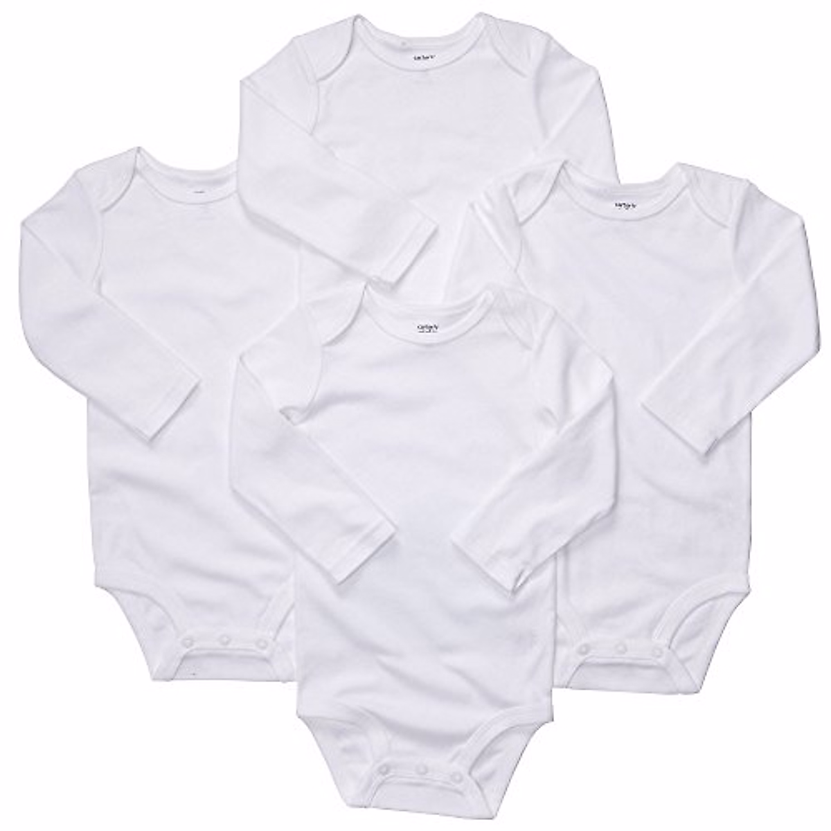 Carter's Long Sleeve White Onesies (24 Month , 4 Per Pack)