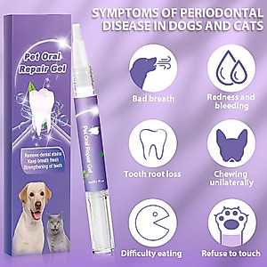 KXC Pet Oral Repair Gel for Dogs，Pet Oral Repair Gel, Pet Breath Freshener, Pet Oral Restorative Gel, Eliminate Breath, Without Brushing， for Dogs & Cats, Pet Teeth Repairing.