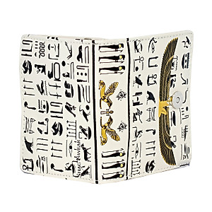 Shag Wear Egyptian Small Zipper Bi-Fold Women's Wallet (Cream)