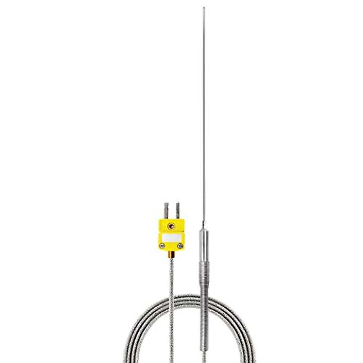 PerfectPrime TL1913SL K-Type Inconel 600 Flexible Thermocouple Temperature Sensor Probes -40~2012°F, 1mm / 150mm