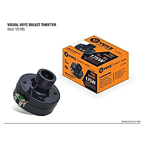 VOYZ 175 Watt Super Bullet Horn Driver 3” 8 ohms 18oz Magnet Threaded for Horn Mounting 1 Pair (2pcs) (VZ-995)