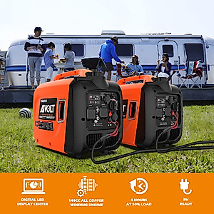 AIVOLT Inverter Generator 4300W Gas Powered Portable Generator Super Quiet Outdoor Generator RV Ready for Camping Tools and Home Use, EPA Compliant