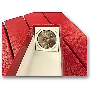 Guardhouse 9" Single Row Storage Box for 2" Paper and Plastic Coin Holders 5 Pack Red