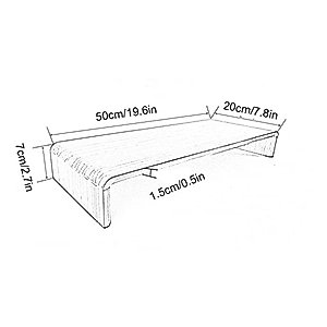 TsoLay Solid Wood Monitor Stand Riser, Practical Laptop Stand Desk, Computer Laptop Riser Shelf for Printer Pc Home and Office Use Save Space