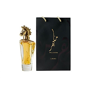 Maahir, Maahir Black & Bade'e Al Oud for Glory - EDP 100ML(3.4 oz) with Magnetic Gift Box Perfect For Gifting I Bold and Rich Oud Fragrance I Sandalwood, Musk and Vanilla Notes I Saffron, Lavender, & Nutmeg I Signature Arabian Perfumery I by Lattafa Perfu