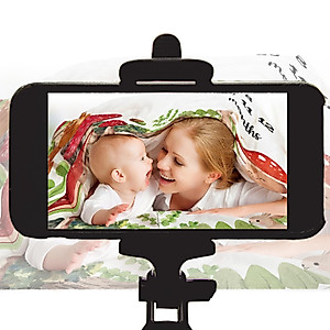 Mushroom Baby Stuff, Woodland Squirrels Baby Monthly Milestone Blanket for Newborn Photo Taken - Baby Age Blanket with 2 Frame