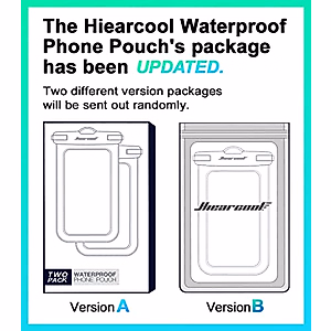 Hiearcool Universal Waterproof Phone Pouch, Waterproof Phone Case Compatible for iPhone 14 13 12 11 Pro Max XS Plus Samsung Galaxy S22 Cellphone Up to 7.2", IPX8 Cellphone Dry Bag for Vacation-4 Pack