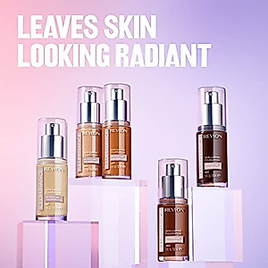 Revlon Illuminance Skin-Caring Liquid Foundation, Hyaluronic Acid, Hydrating and Nourishing Formula with Medium Coverage, 317 Tan Sand (Pack of 1)