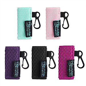 Beautyflier Cute Elastic Lip Balm Holder Keychain, Lipstick Sleeve Chapstick Sleeve Holder for Burts Bees Chapstick