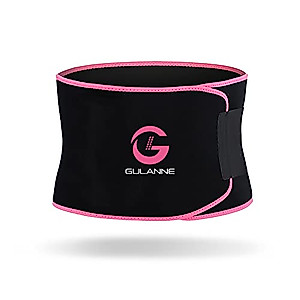GULANNE Waist Trainer for Women & Man，Sweat Band Waist Trainer Belt，Waist Trimmer Weight Loss Workout Fitness Waist Wrap Belt (S)