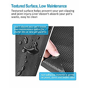 Duedusto Bearded Dragon Tank Accessories, Reptile Terrarium Liner Substrate for Leopard Gecko, Snake, Lizard and Tortoise, Non-Adhesive Reptile Carpet Bedding for Reptile Tank, Black