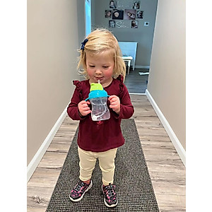 PandaEar Baby Straw Sippy Cup, Toddler Trainer Straw Cup with Handles for Babies & Toddler 6 Month+, 9 oz, No Spill Design