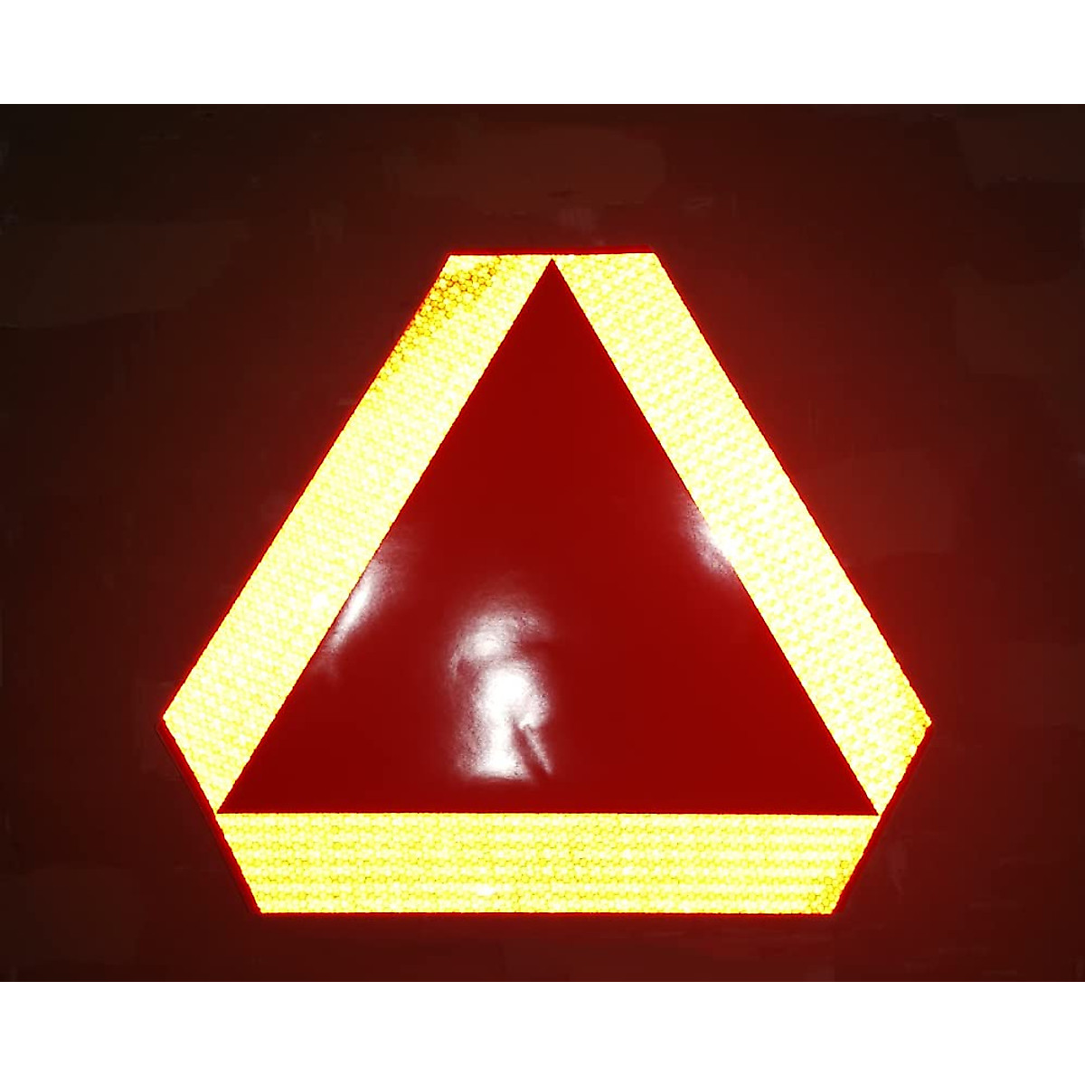 Sticky Slow Moving Vehicle Triangle Sign,Golf Cart Orange Triangle Signs,14"x16"Diamond Grade Reflective for Golf Cart