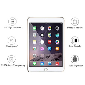 Ailun Screen Protector for iPad Mini 1 2 3 Tempered Glass 9H Hardness 2Pack Compatible with Apple iPad Mini 1 2 3 Ultra Clear 2.5D Edge Anti Scratch Case Friendly