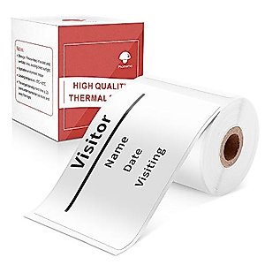 Multi-Purpose Square Self-Adhesive Label for Phomemo M110/M221/M220/M120/M200 Label Printer,1.97"x3.15"(50x80mm),100 Labels/Roll, Black on White