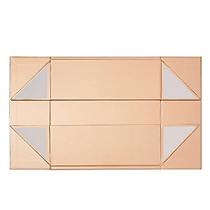 6 Pack Proposal Boxes with Lid for Groomsmen, Bridesmaid, 9.5 x 9.5 x 3.5 Inch Square Glossy Rose Gold Magnetic Gift Box for Parties, Retail