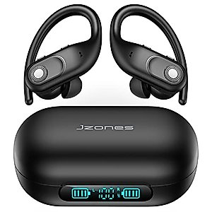Wireless Earbuds Bluetooth Headphones 130Hrs Playtime with 2500mAh Wireless Charging Case LED Diaplay Hi-Fi Waterproof Over Ear Earphones for Sports Running Workout Gaming